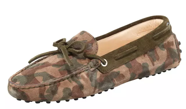 Mokasyna w kamuflażu Tod's Camouflage Suede Driving