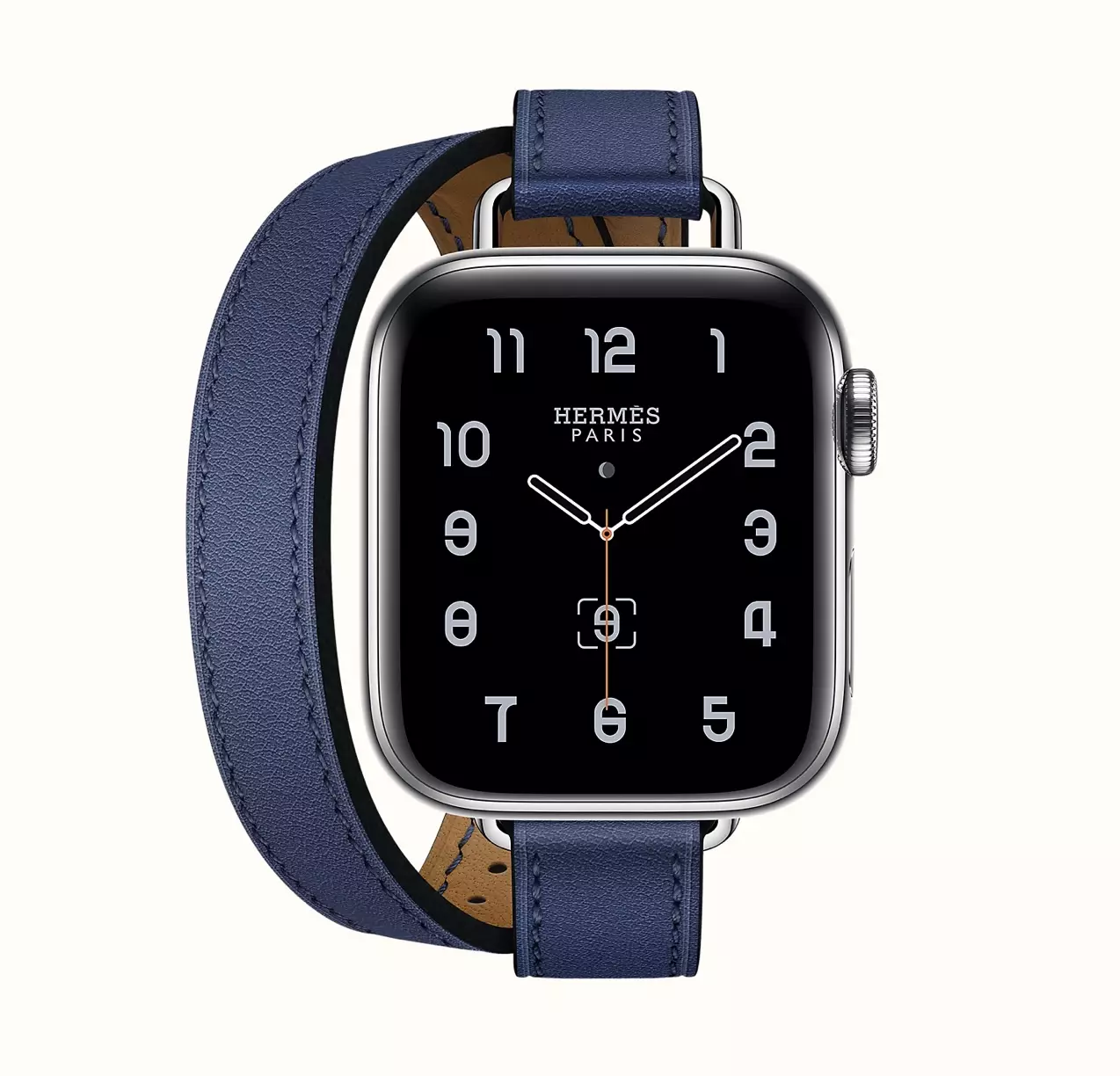 Калъф и лента от серия 6 Apple Watch Hermes Double Tour 40 mm Attelage. Снимка чрез Hermes.com.