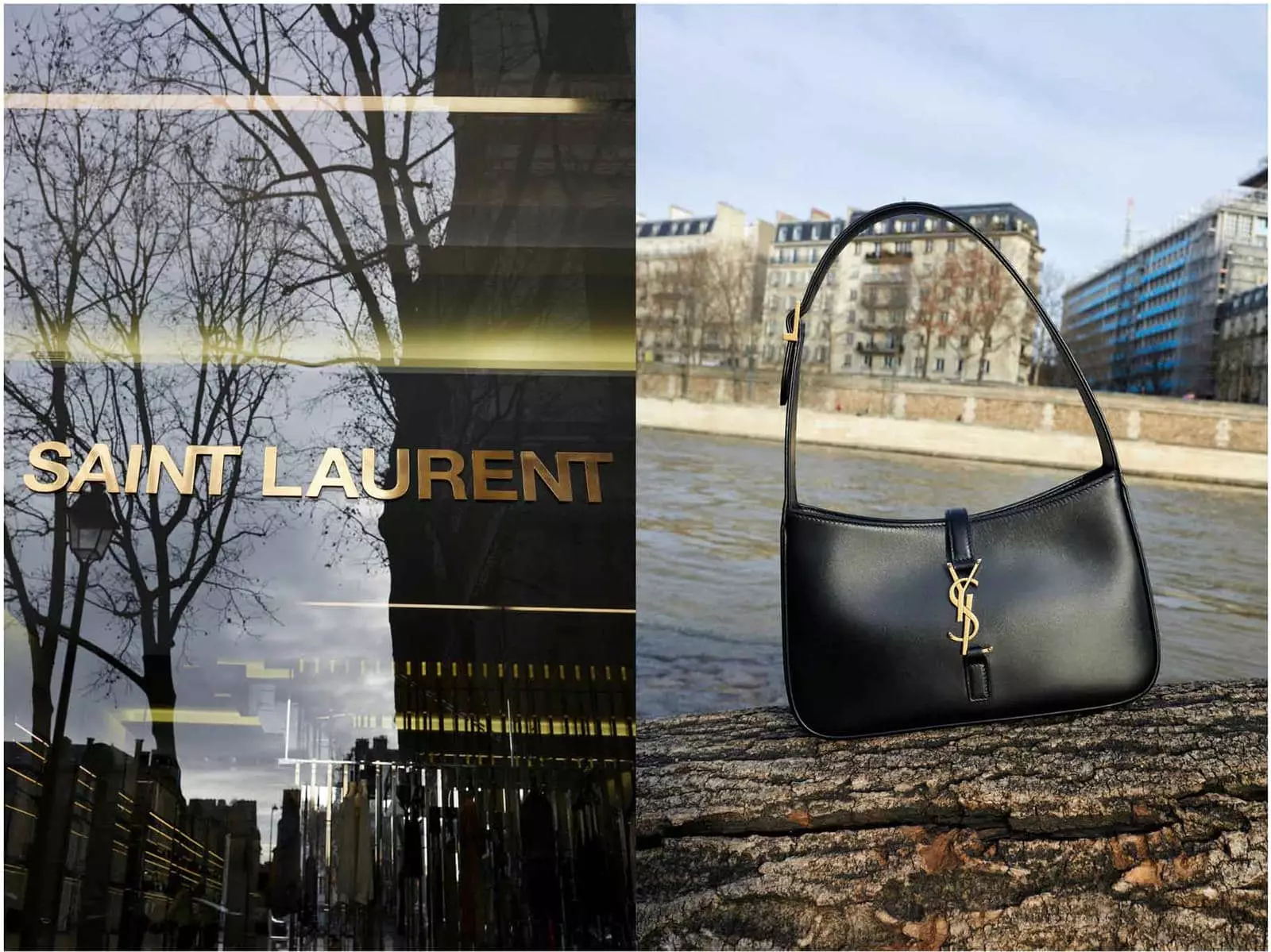 Saint Laurent-ek bere oinarrizko logotipoaren DNAri eutsi dio azken sorbalda-poltsarekin 574_1