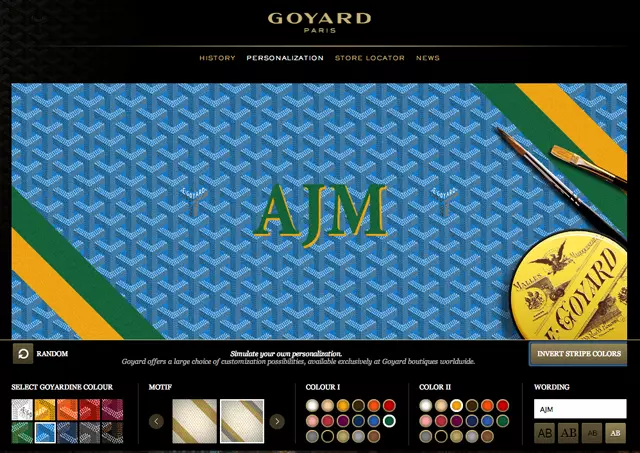 Goyard valiz pèsonalizasyon