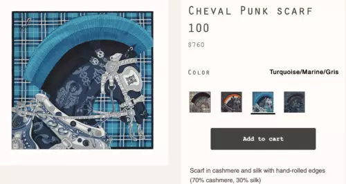 Cheval Punk 100 Scarf Hermes.com မှတဆင့်ဓာတ်ပုံ