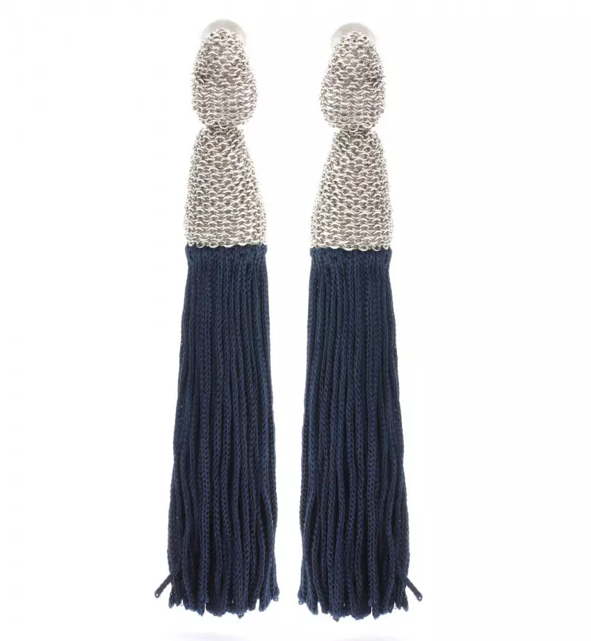 Oscar-de-la-Renta-Tassel-Gearrthóg-Ar-Earrings