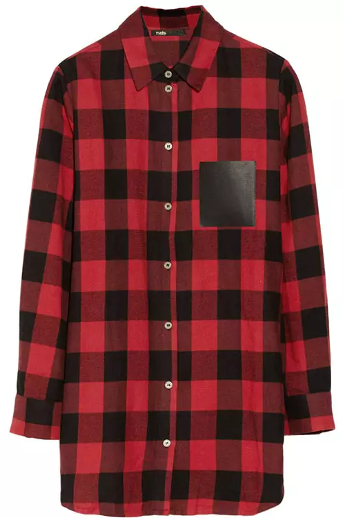 Maje Degriffe Oversized Plaid Ĉemizo