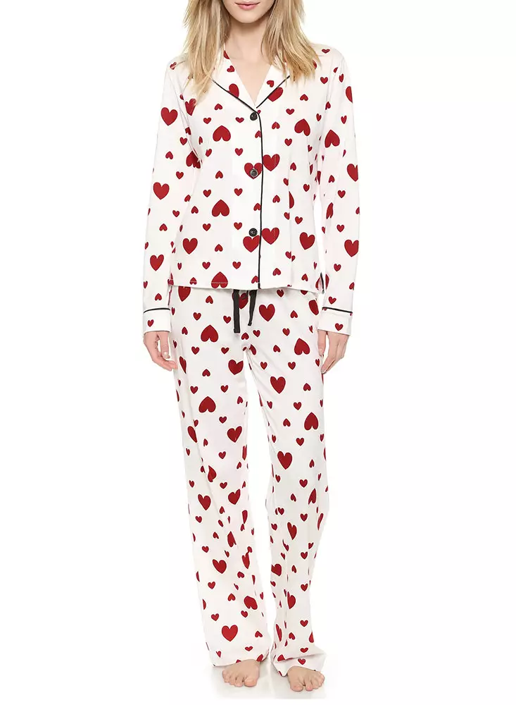 PJ LUXE PJ Badbaadinta Allover Heart PJs