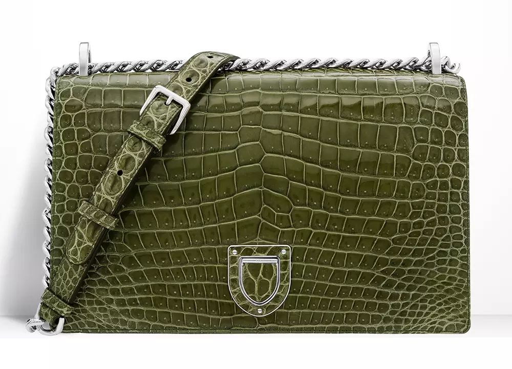 Christian-Dior-Diorama-Krokodil-Tasche-Olive-Gréng