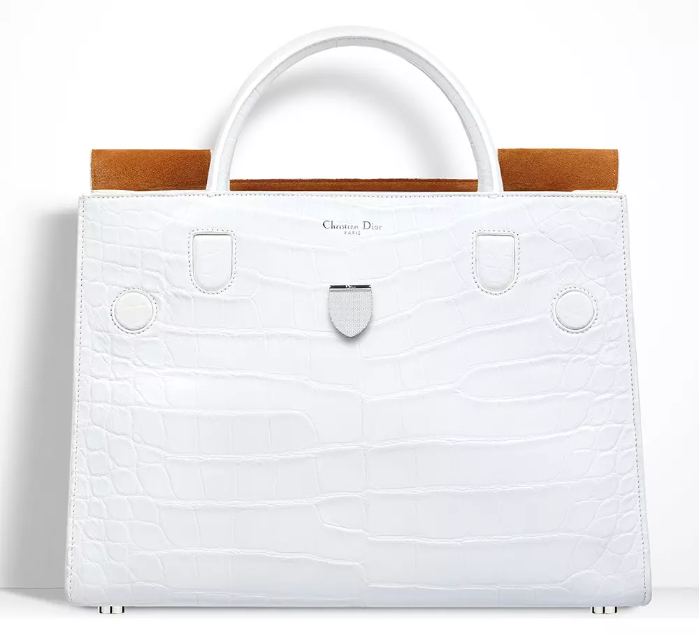 Christian-Dior-Diorever-Aligator-Bag-White