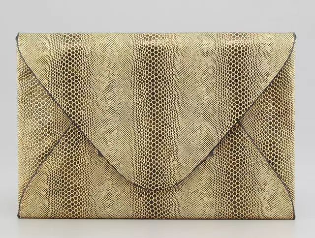 BCBG Harlow Snake-Embossed Evening Clutch