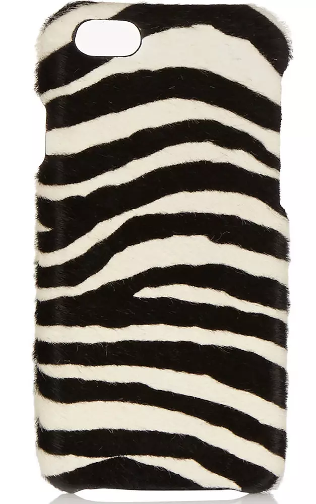 Die Case Factory iPhone 6 Hülle aus Kalbshaar mit Zebra-Print