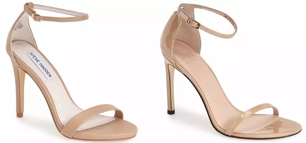 Steve Madden Stecy Sandal Nordstrom-ээр дамжуулан 80 доллар Стюарт Вайцман Нудистонг шагайн оосортой шаахайнууд Nordstrom-ээр дамжуулан 398 доллар