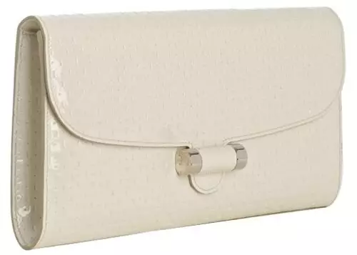 Yves Saint Laurent Präglad Patent Muse Clutch