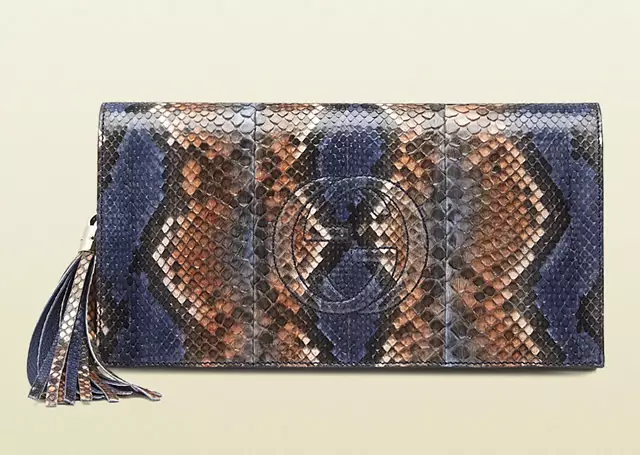 Gucci Soho Python Clutch