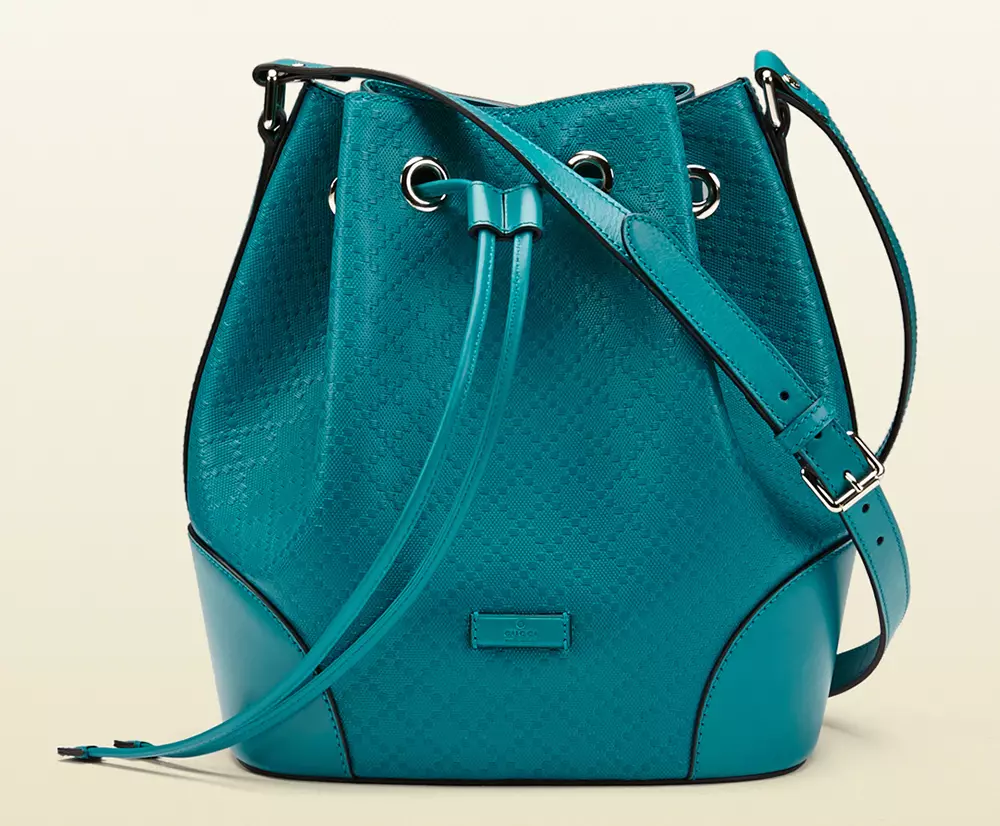 Gucci Bright Diamante Leather Bucket Bag