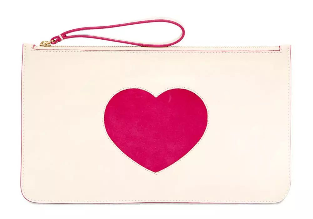 RED-Valentino-Suede-Cuore-Pouch in Pelle