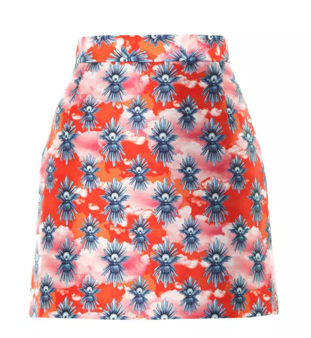 Ile ti Holland Tropical Print Mini Skirt