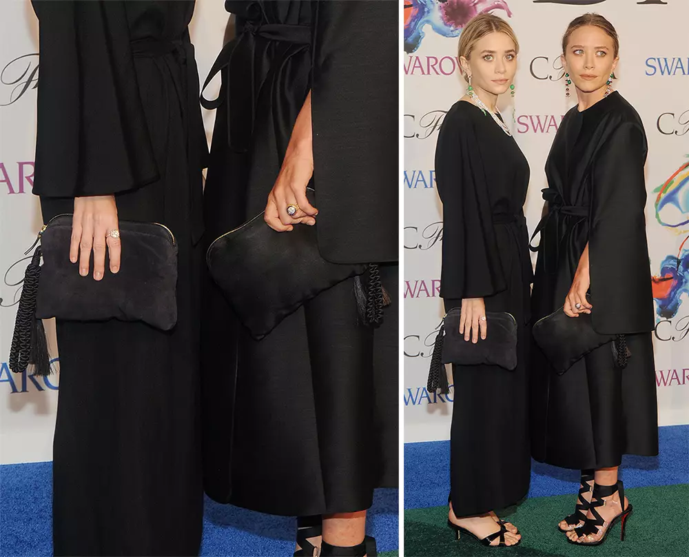 Ashley và Mary-Kate Olsen The Row Tua Clutches