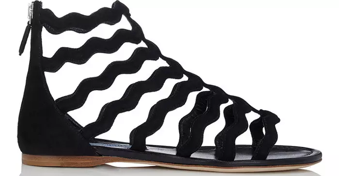 Prada Wavy-Strap Gladiator Sandals