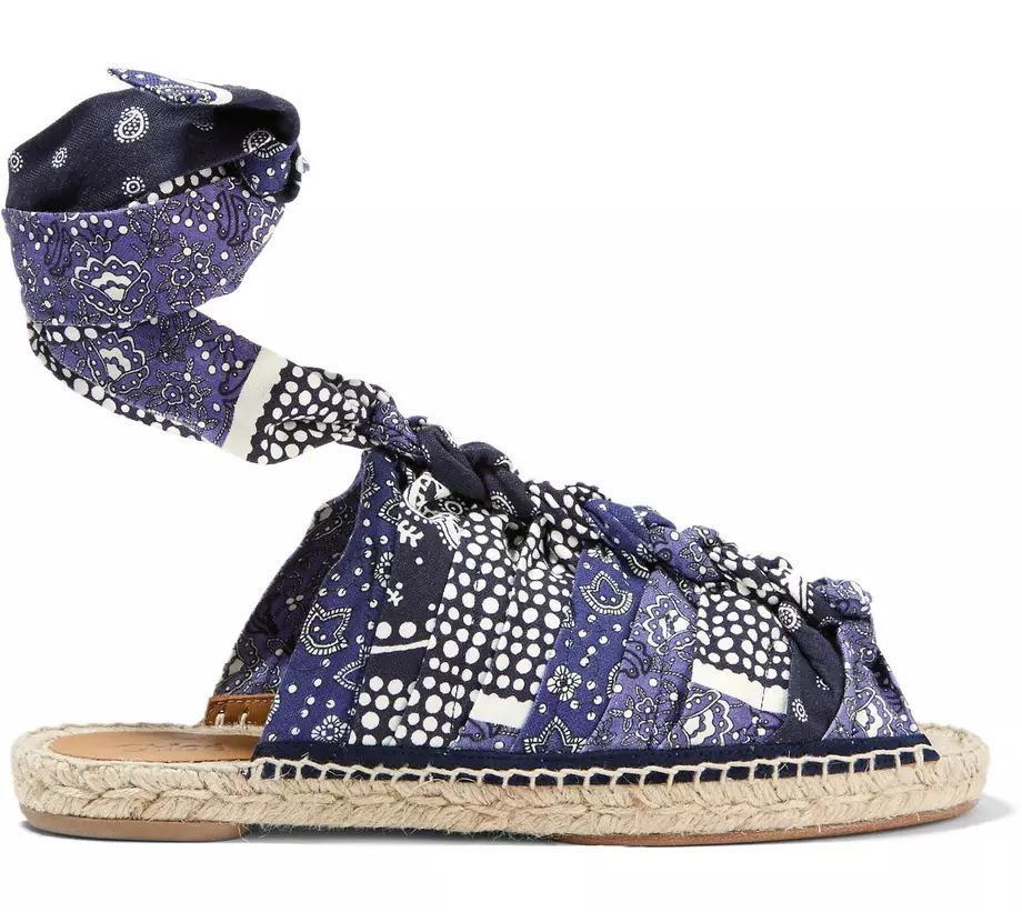 Chloe Printed Canvas Espadrilles