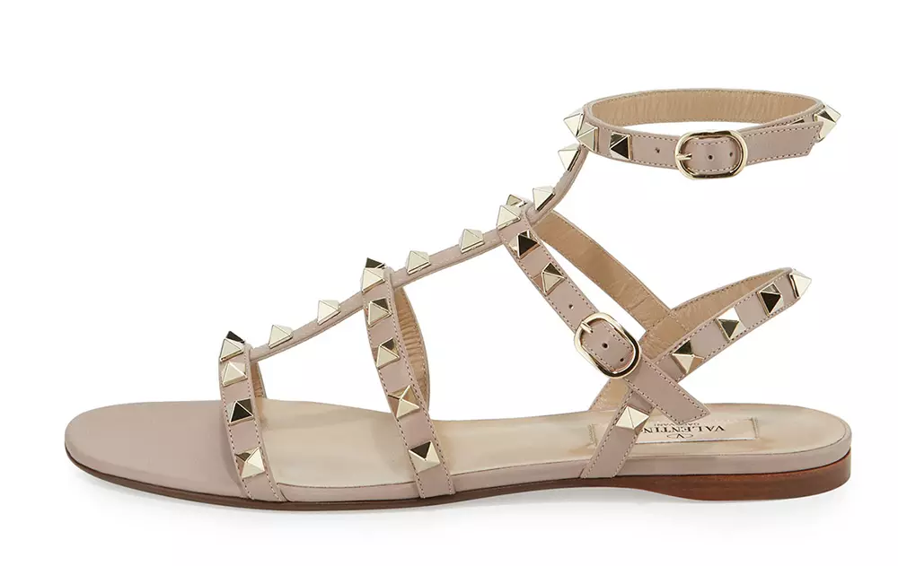 Valentino Rockstud nahast lamedad sandaalid