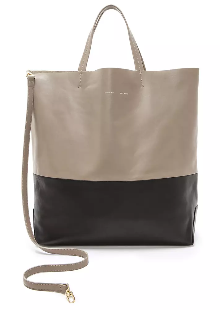 Alice.D Bicolor Leather Tote