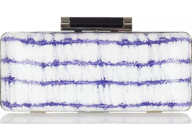 Diane von Furstenberg Tonda Sequined Box clutch